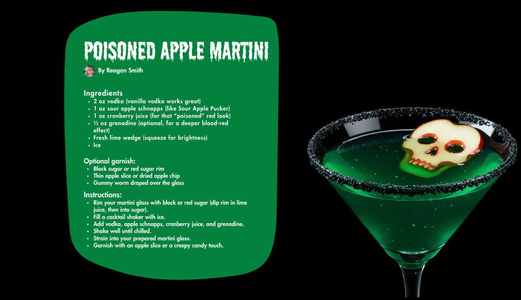 Poisoned Apple Martini – One Community One Connection